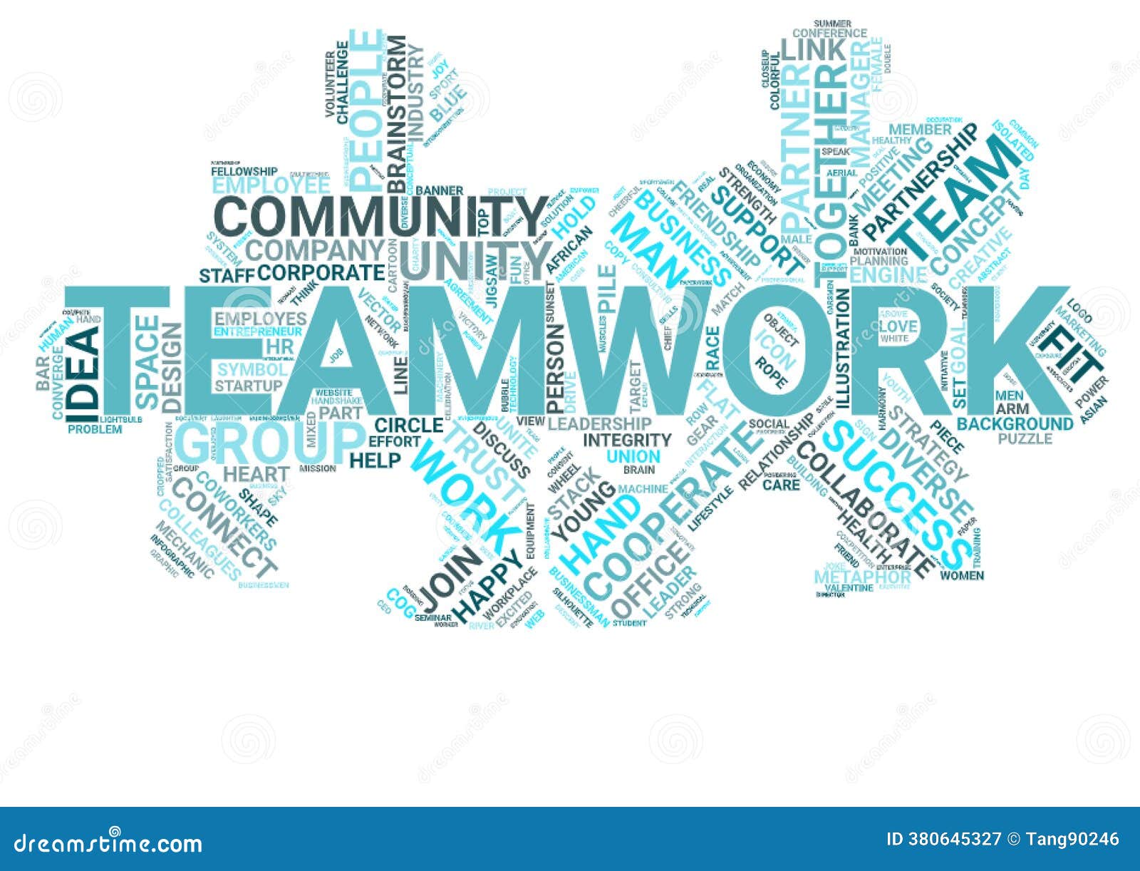 Teamwork Word Cloud Concept On Gray Background Royalty-Free Stock Photo ...