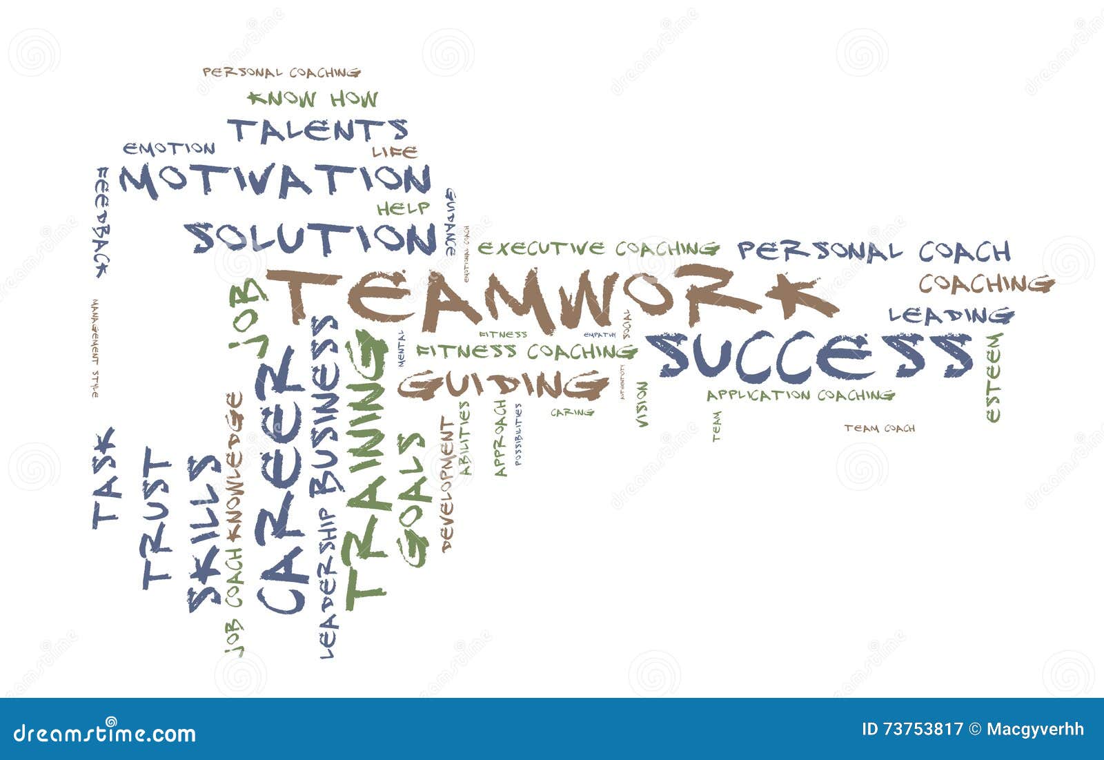 Teamwork word cloud stock illustration. Illustration of teamwork - 73753817