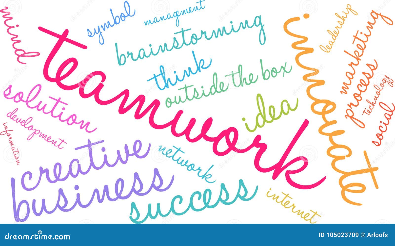 Teamwork Word Cloud stock vector. Illustration of alliance - 105023709