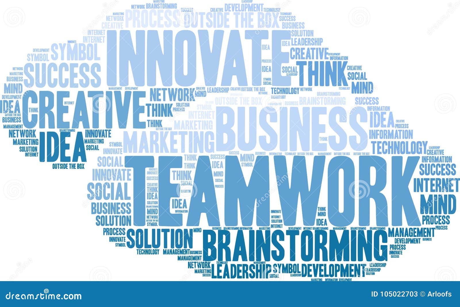 Teamwork Word Cloud stock illustration. Illustration of marketing ...