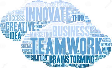 Teamwork Word Cloud stock illustration. Illustration of marketing ...