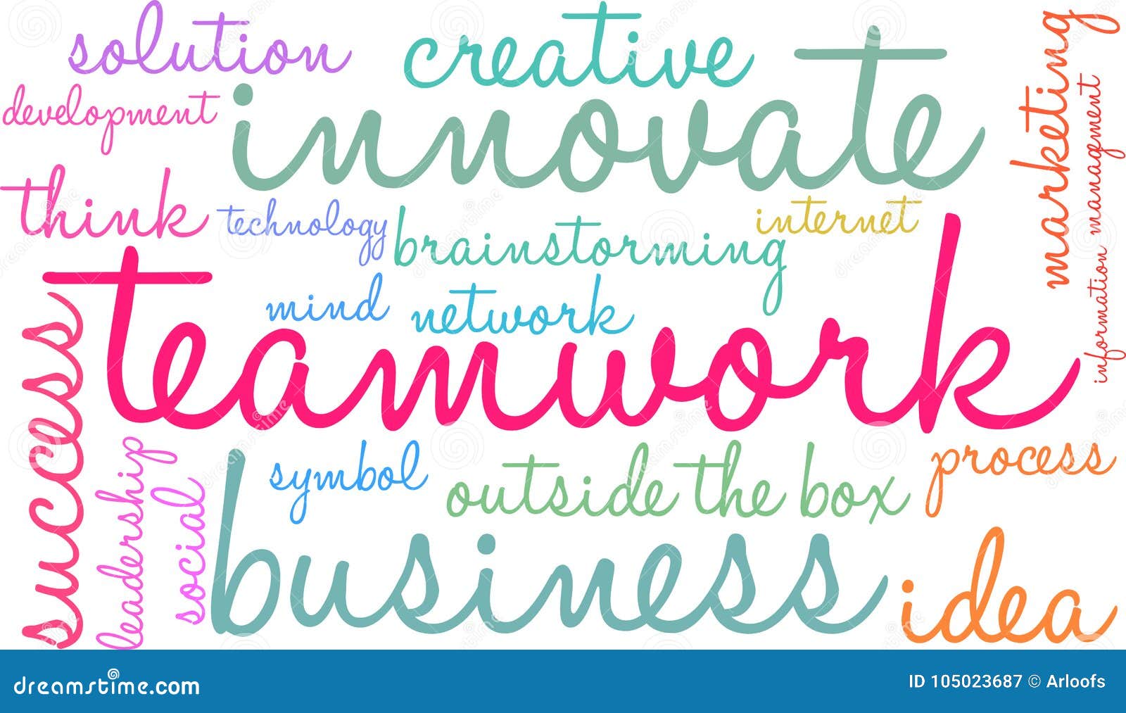 Teamwork Word Cloud stock illustration. Illustration of business ...