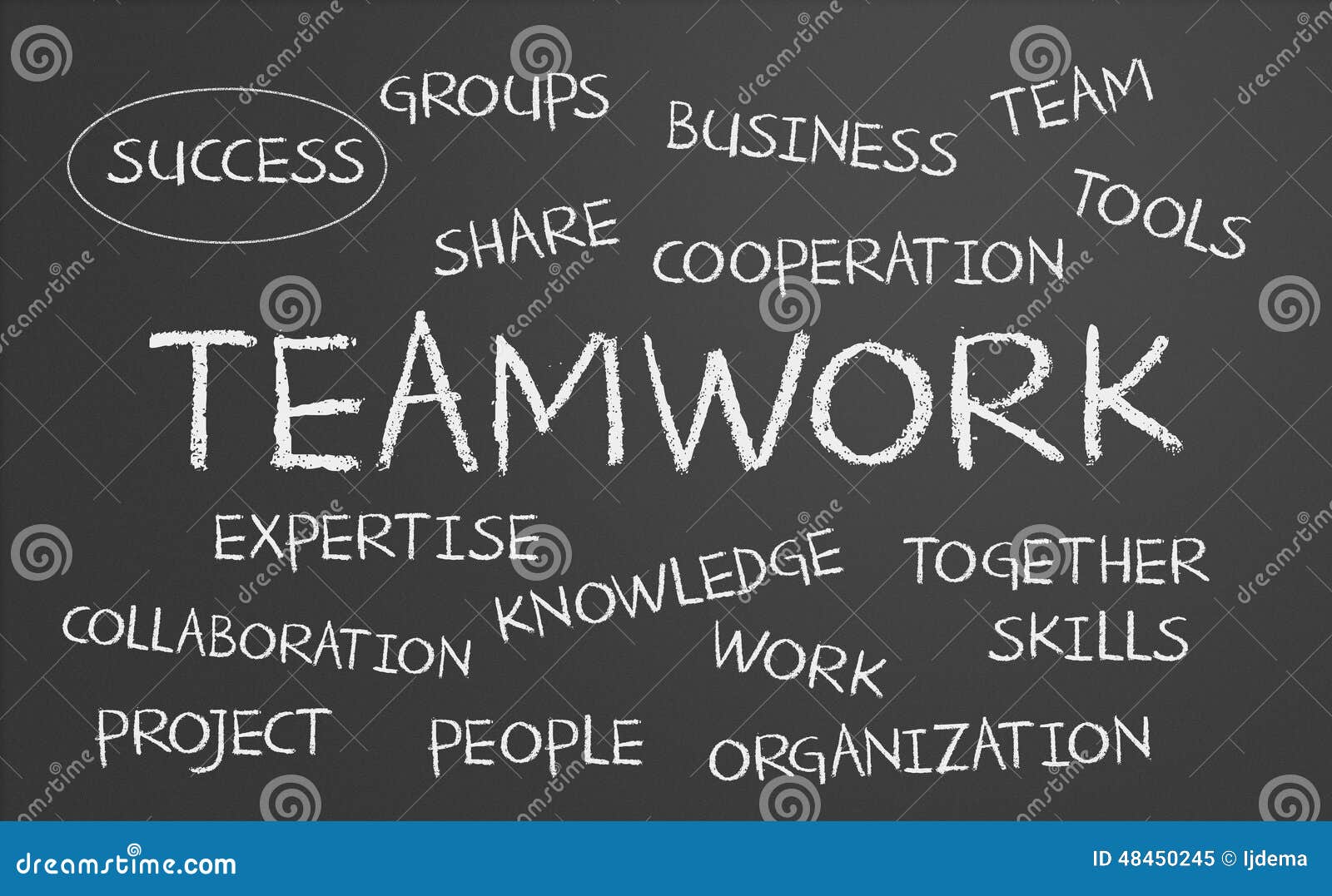 Teamwork Word Cloud Concept On Gray Background Royalty-Free Stock Photo ...