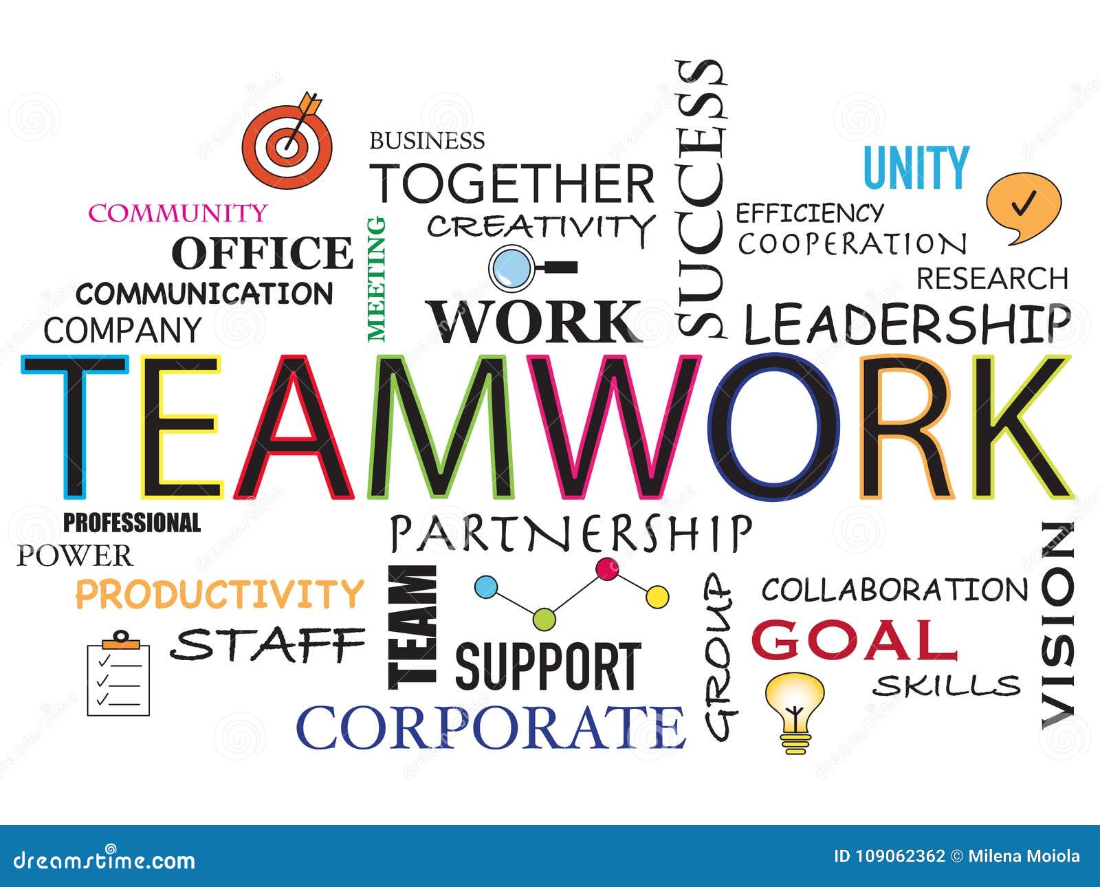 Teamwork Word On A Banne Rwith Group Of Puppets Royalty-Free Stock ...
