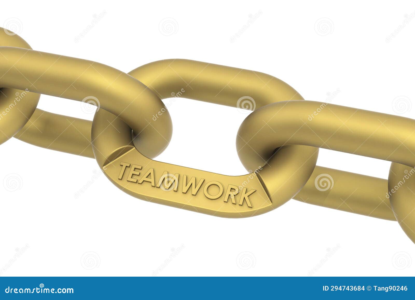 Teamwork Word On The Golden Chain Stock Photography | CartoonDealer.com ...