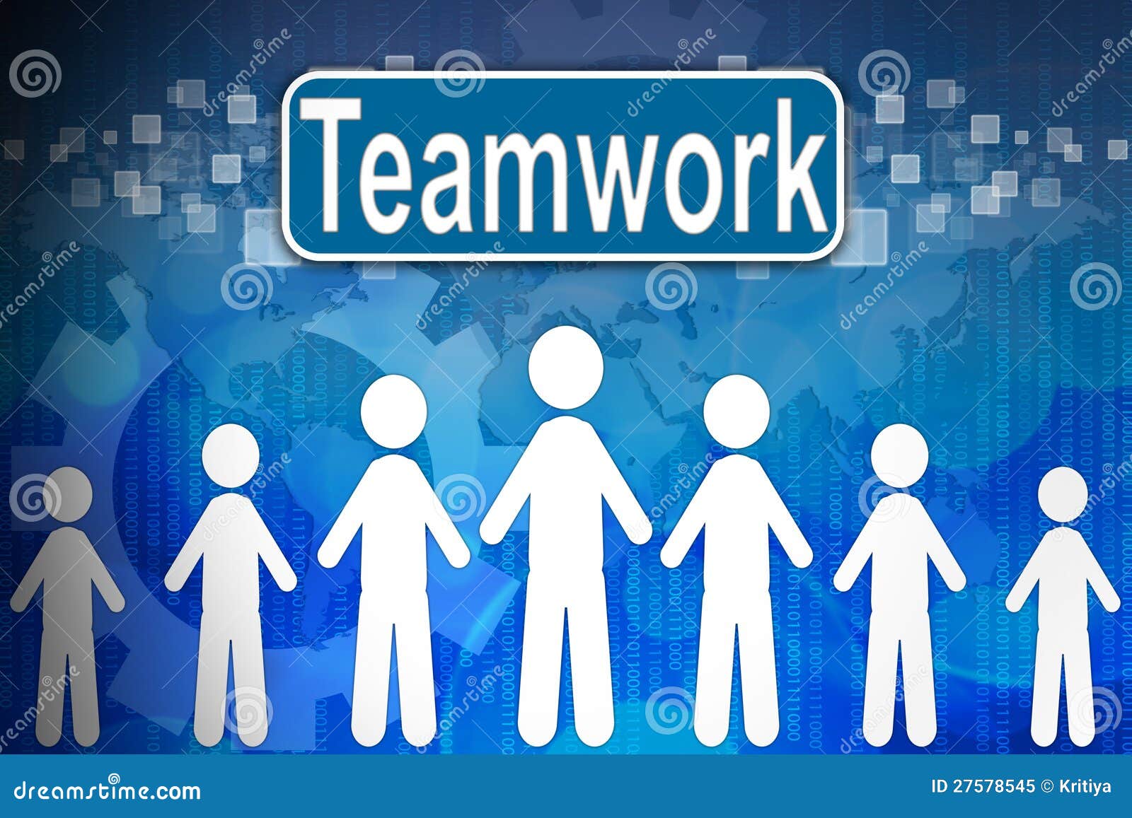 Teamwork in Word Human Resources Stock Illustration - Illustration of ...