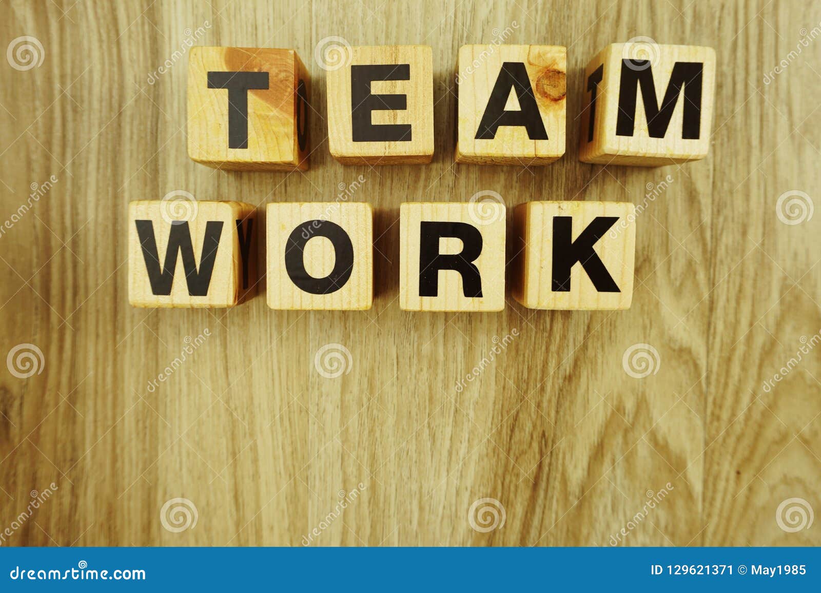 Teamwork Word Made from Wooden Cubes with Letters Alphabet Stock Image ...