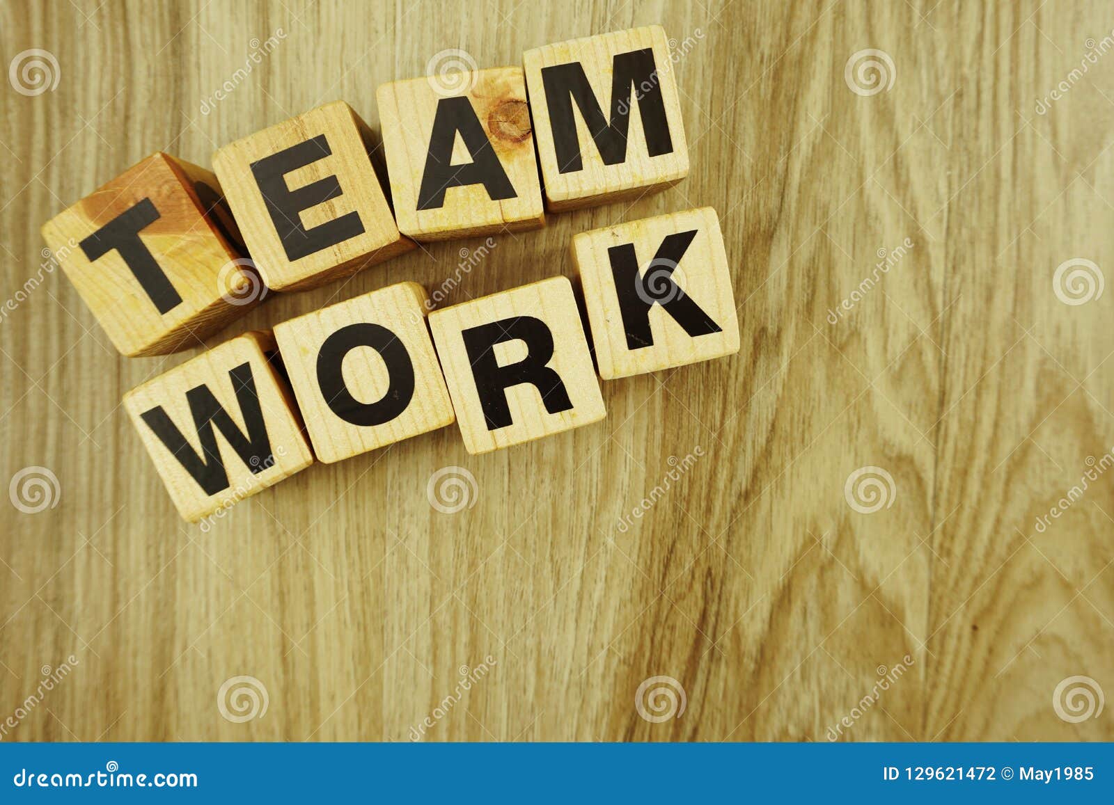 Team Work Alphabet Letter in Word on Wood Background Stock Photo ...