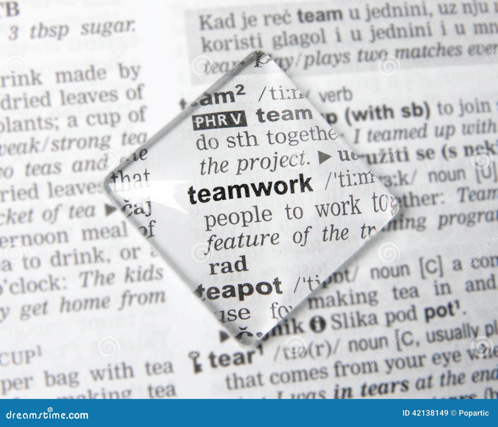 Teamwork stock image. Image of togetherness, dictionary - 42138149