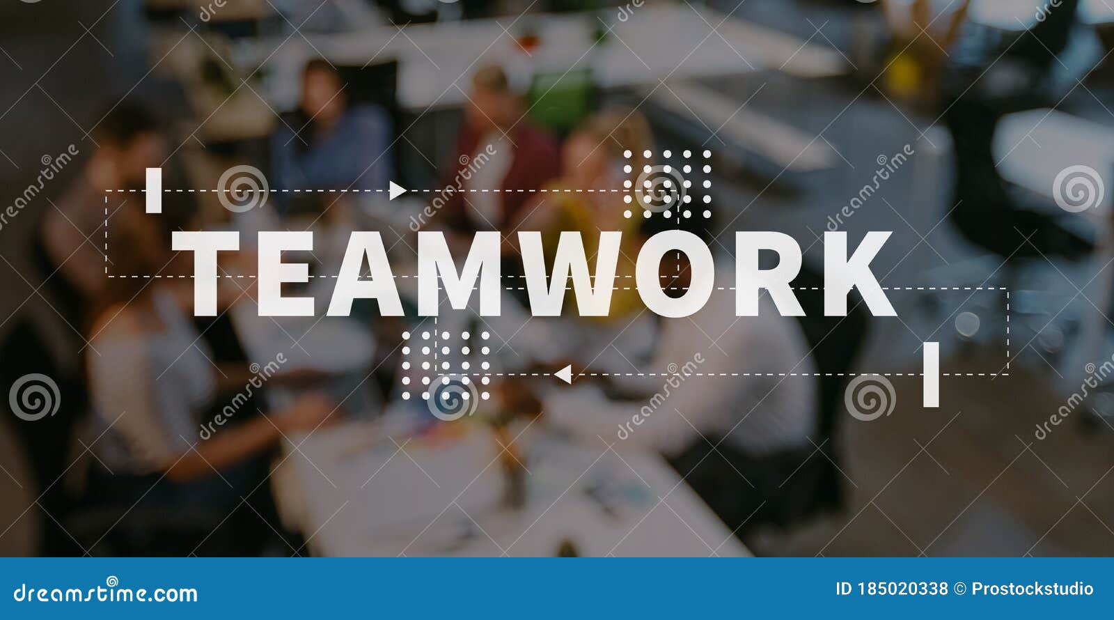Teamwork Word Written on Group of People Discussing Plan Stock Photo ...