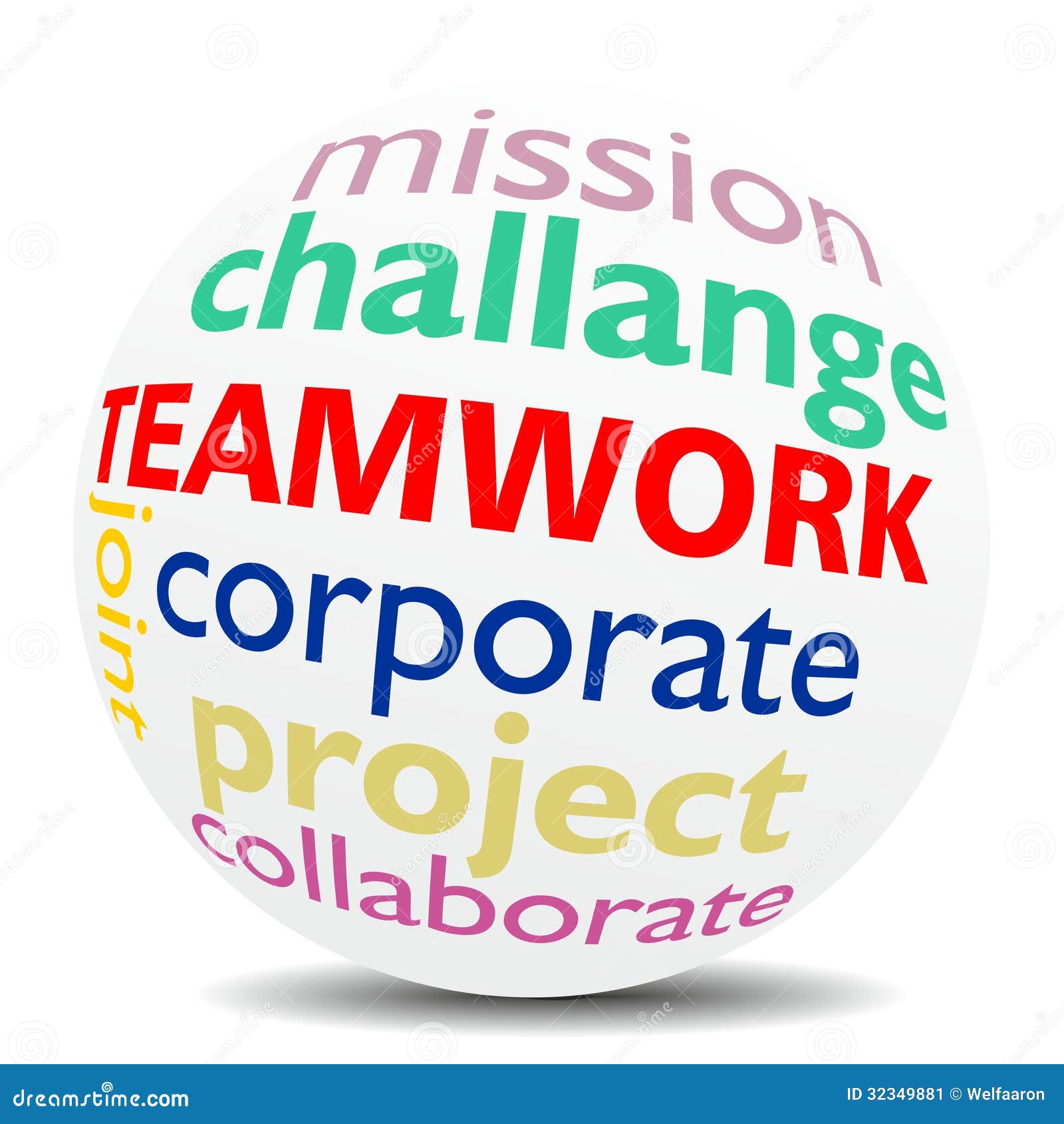 TEAMWORK - Wordcloud - SPHERE Stock Illustration - Illustration of ...