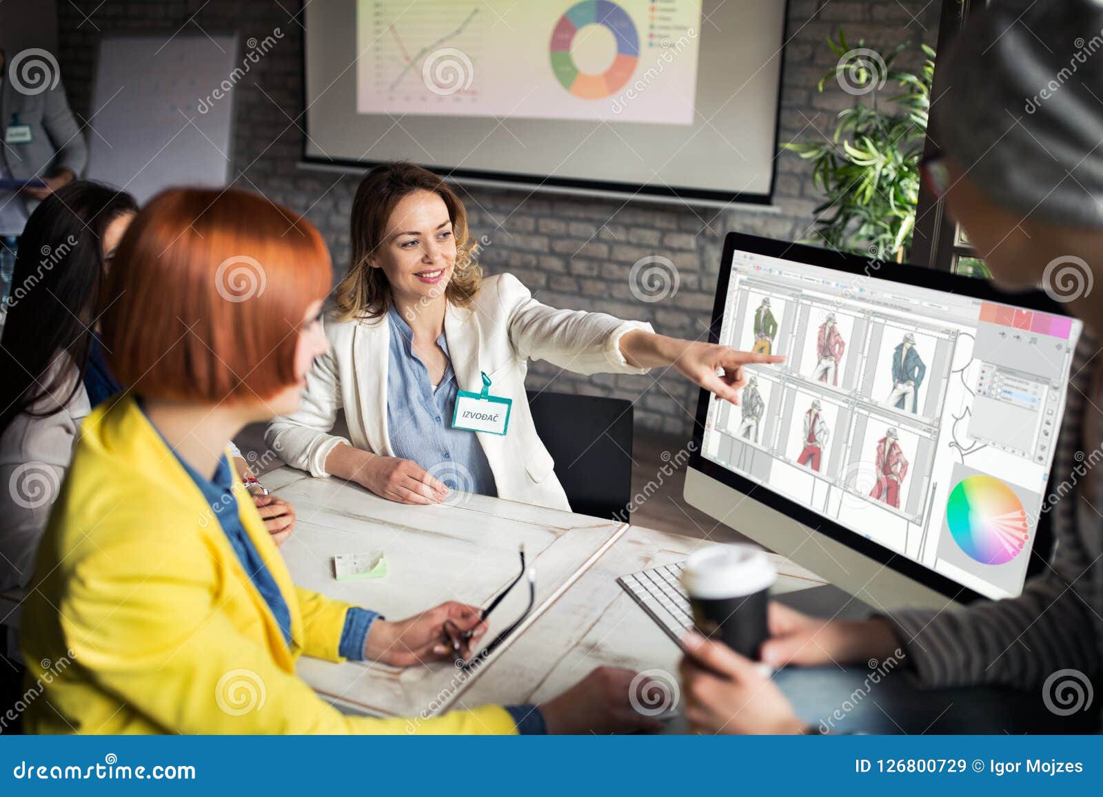 Teamwork Working on Models in Studio Stock Image - Image of digital ...
