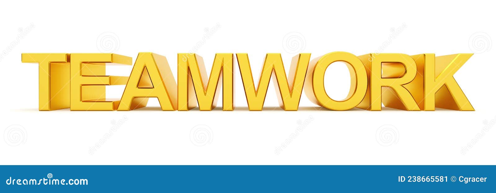 Teamwork Written with Golden Letters Stock Illustration - Illustration ...
