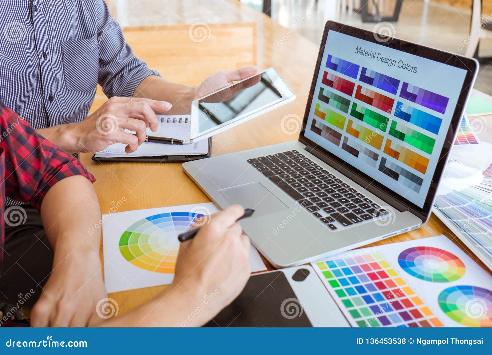 Teamwork of Young Creative Designers Working on Project Together and ...