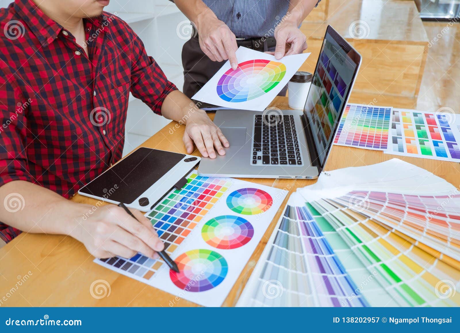 Teamwork of Young Creative Designers Working on Project Together and ...