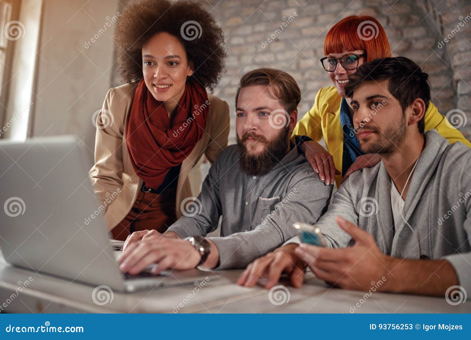 Teamwork -young Web Designers Working Stock Image - Image of designer ...