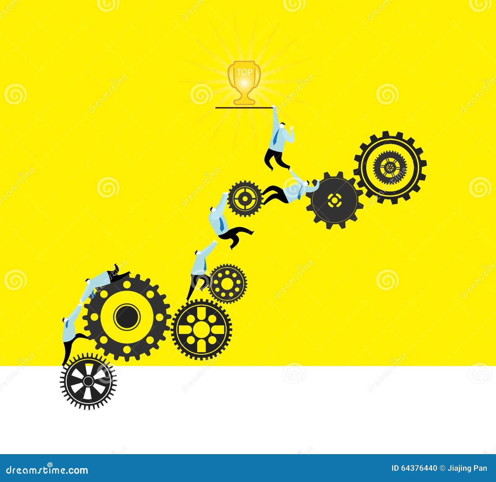 Teamwork: Zu Das Spitzen Team Sein Stock Abbildung - Illustration von ...