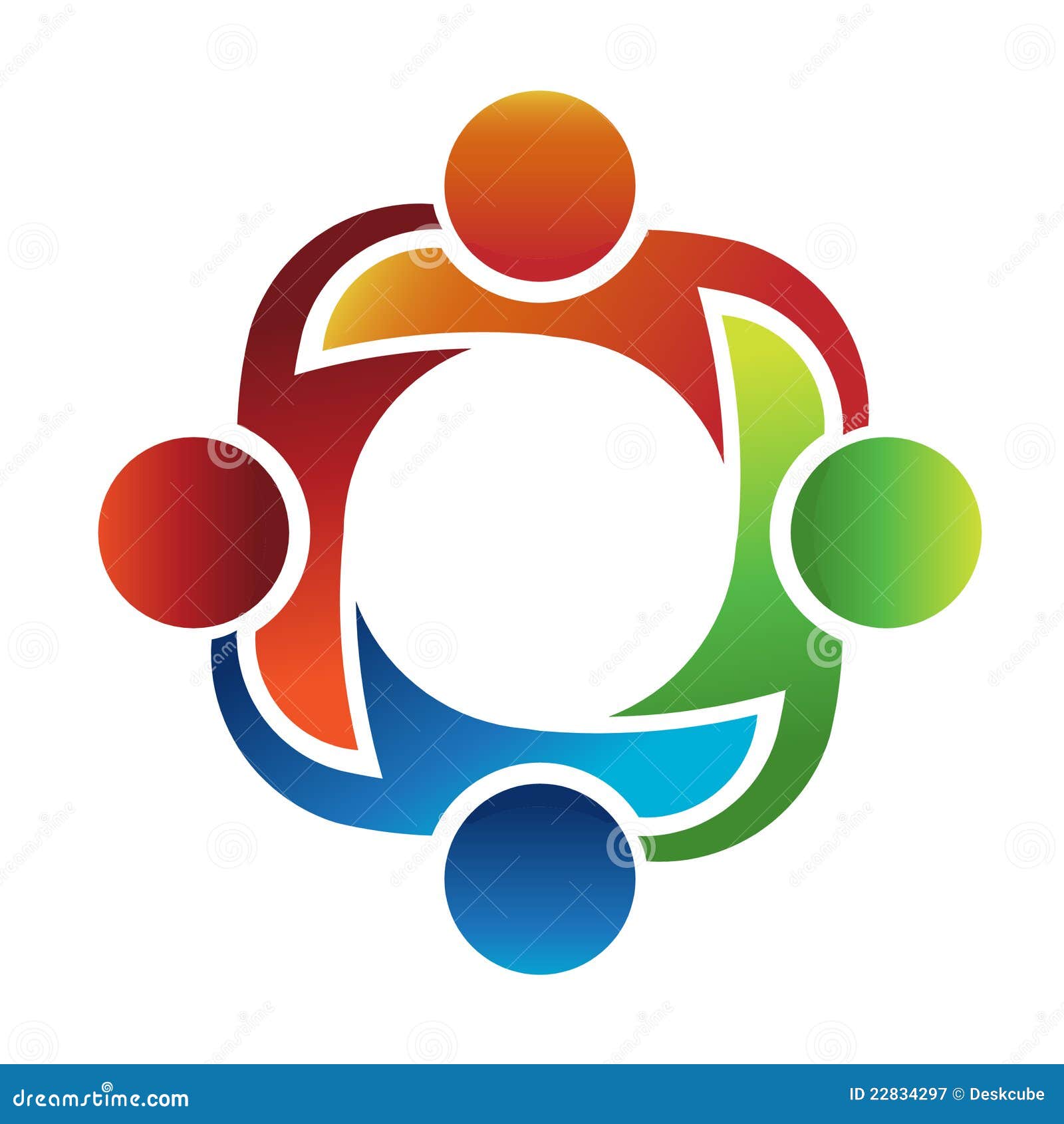 Teamwork 4 Logo Cartoon Vector | CartoonDealer.com #22834297