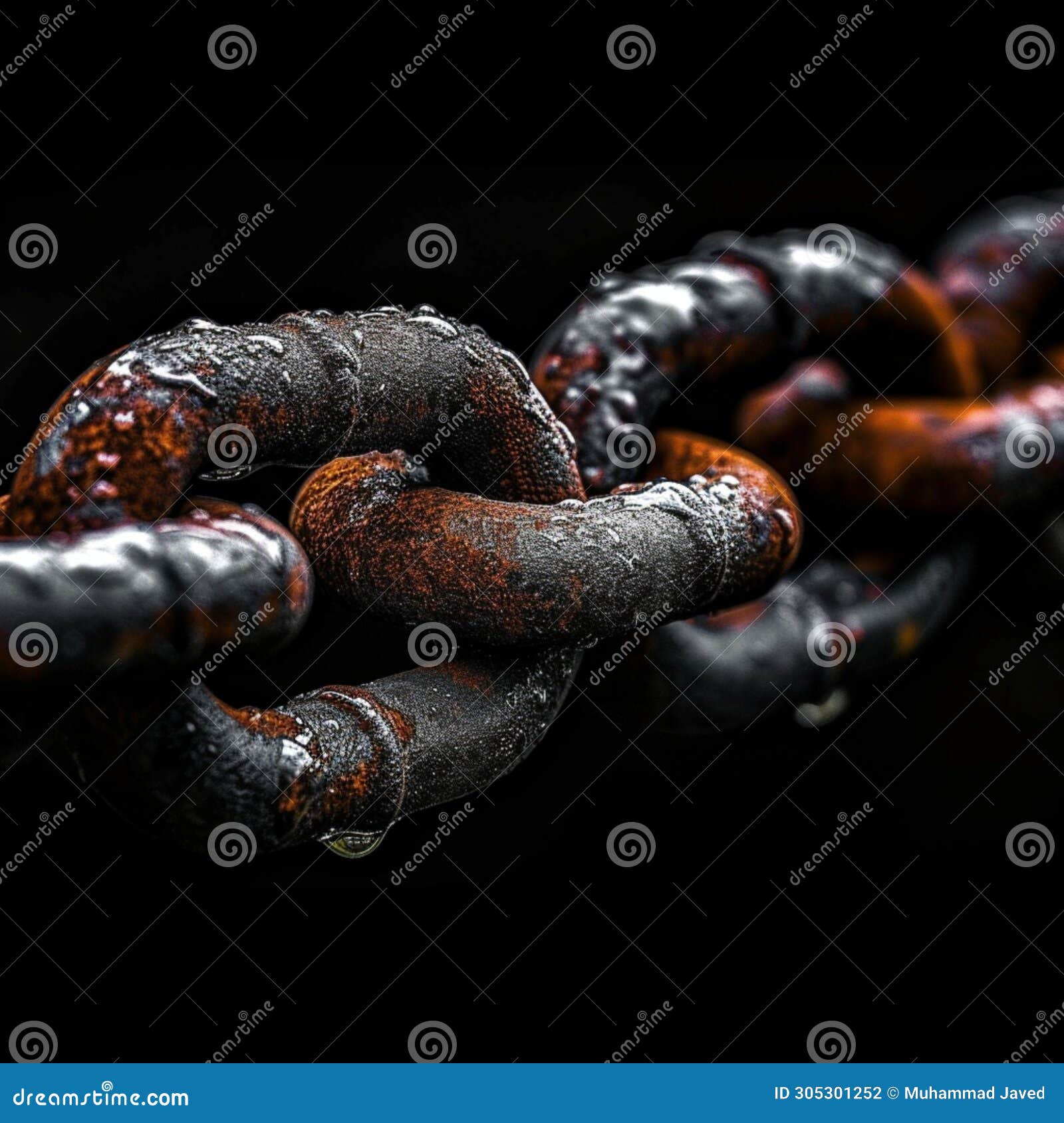 Teamworks Visual Representation Interlocked And Rusted Chains Symbolize ...