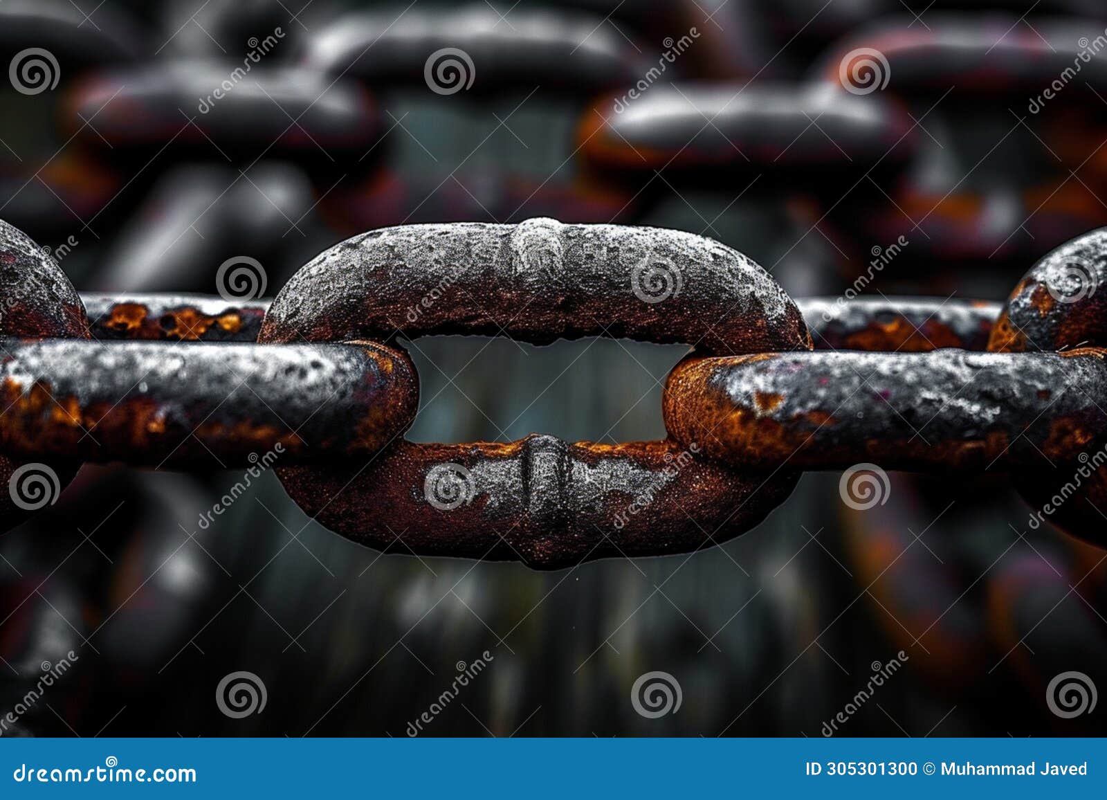Teamworks Visual Representation Interlocked And Rusted Chains Symbolize ...