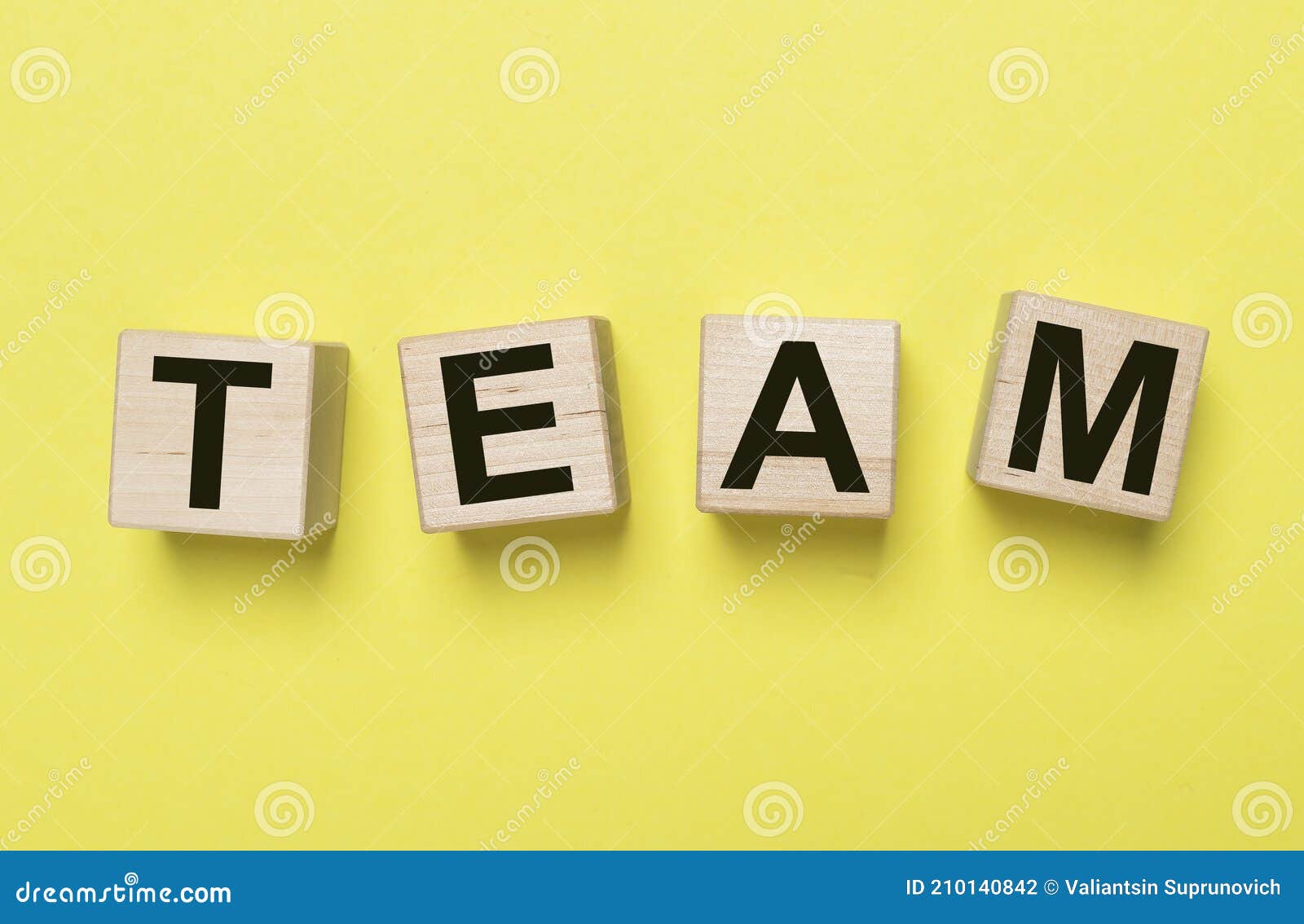Tean Word on Yellow Background, Concept of Teamwork Stock Photo - Image ...