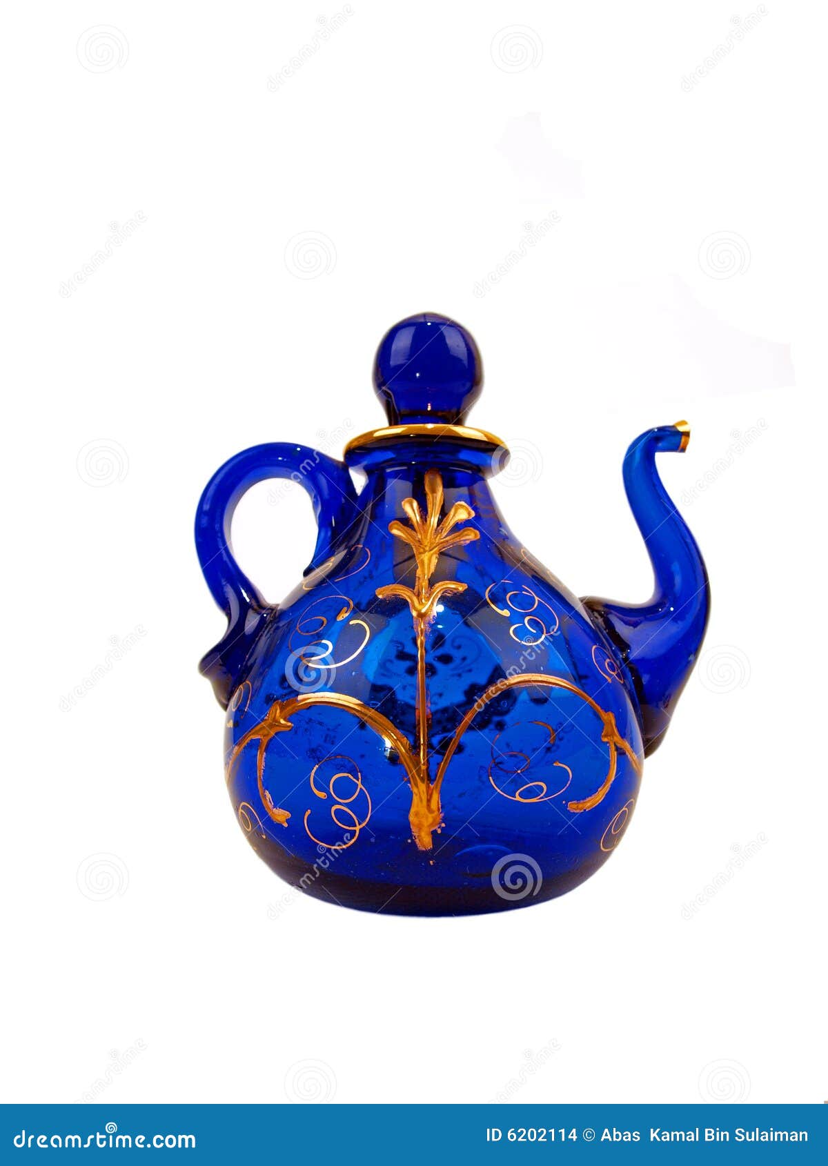 Teapot Blue Crystal Side stock photo. Image of left, translucent - 6202114
