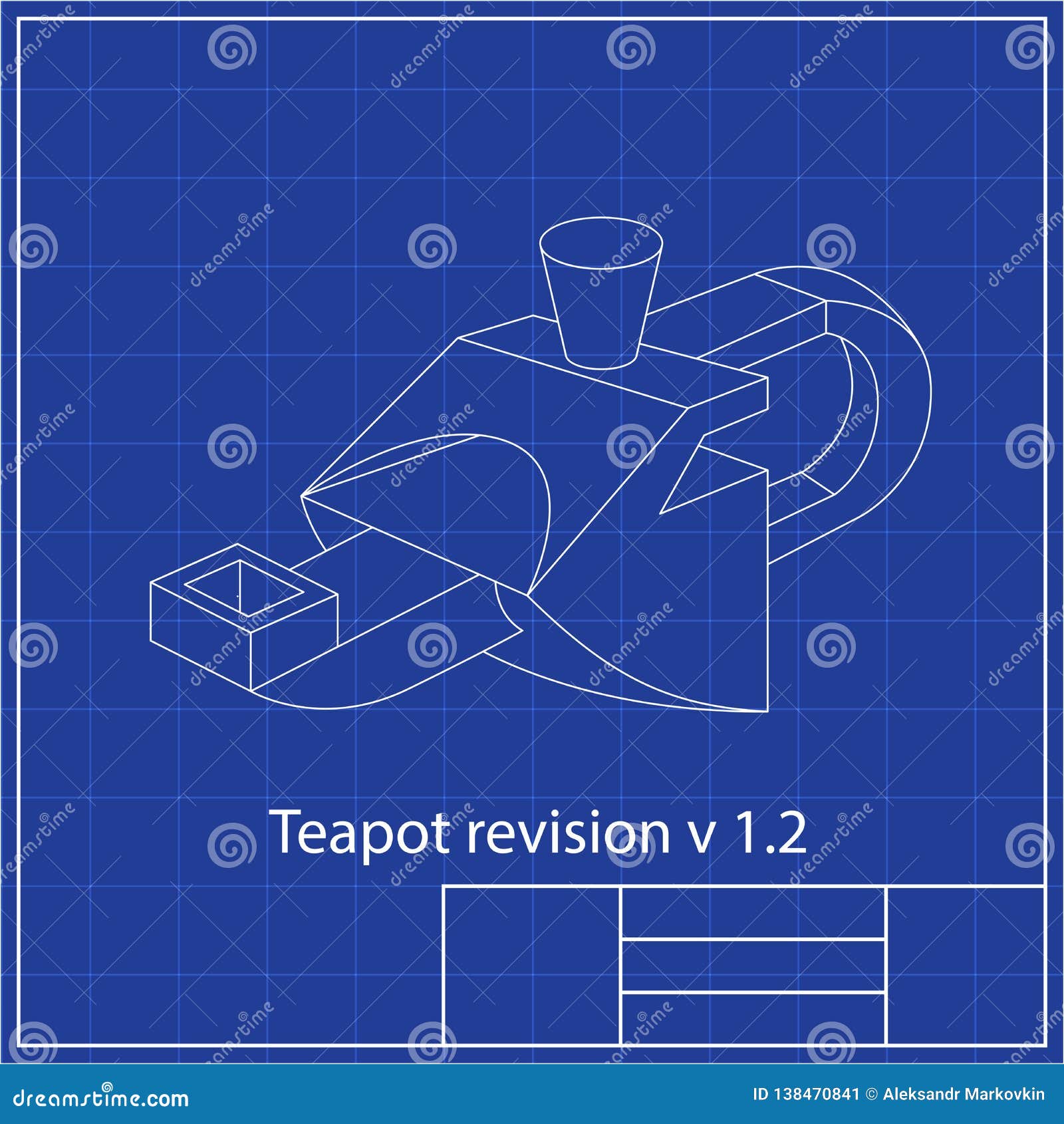 Teapot Blueprint. Blueprints. Mechanical Engineering Drawings of Teapot ...