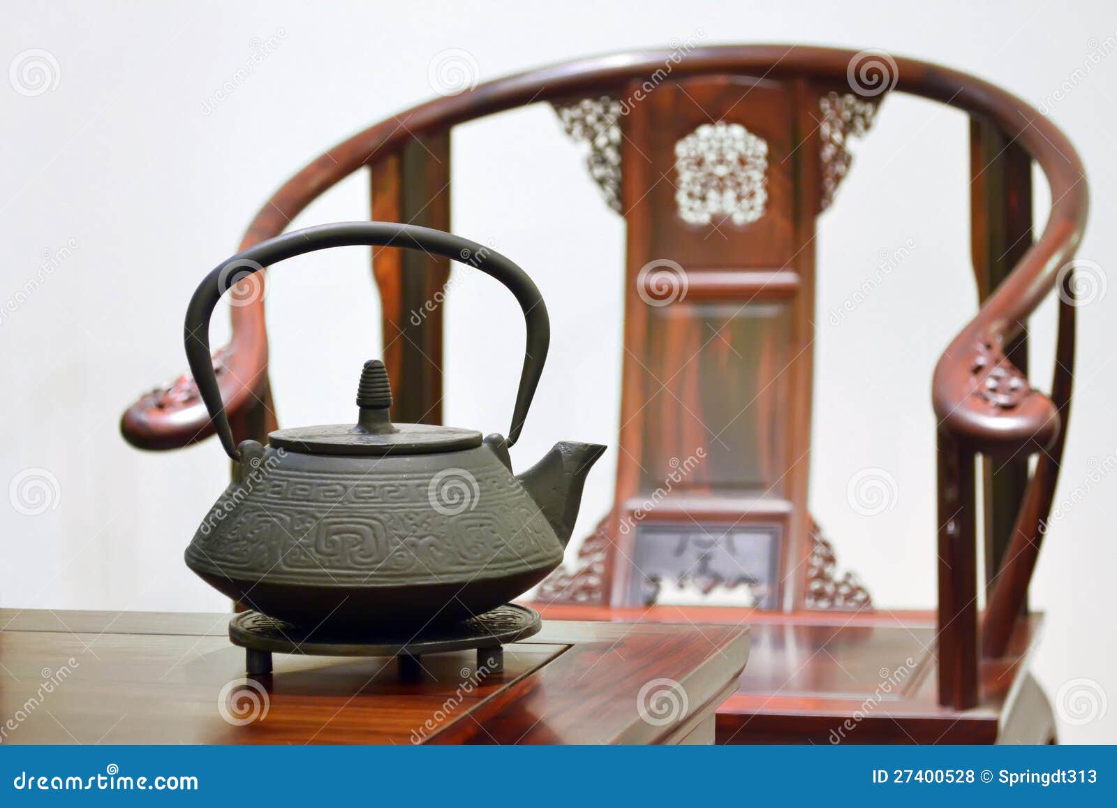 Teapot and chair stock photo. Image of table, chinese - 27400528