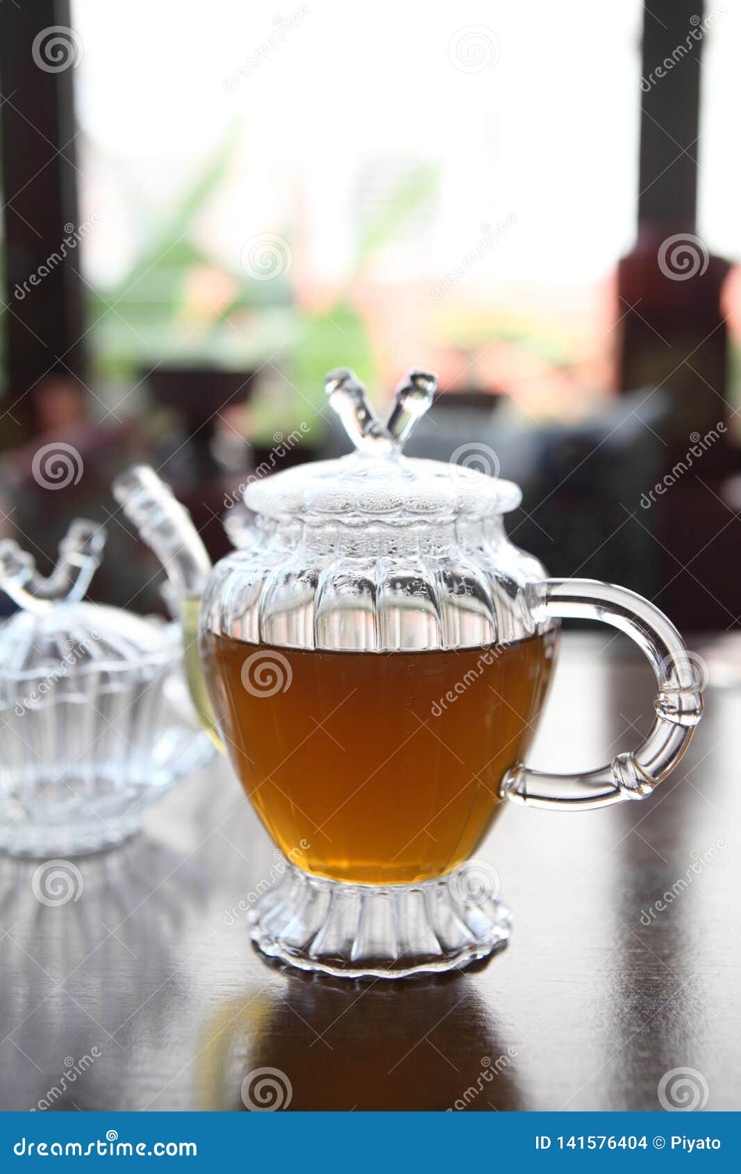 Teapot with cup set stock photo. Image of party, glass - 141576404