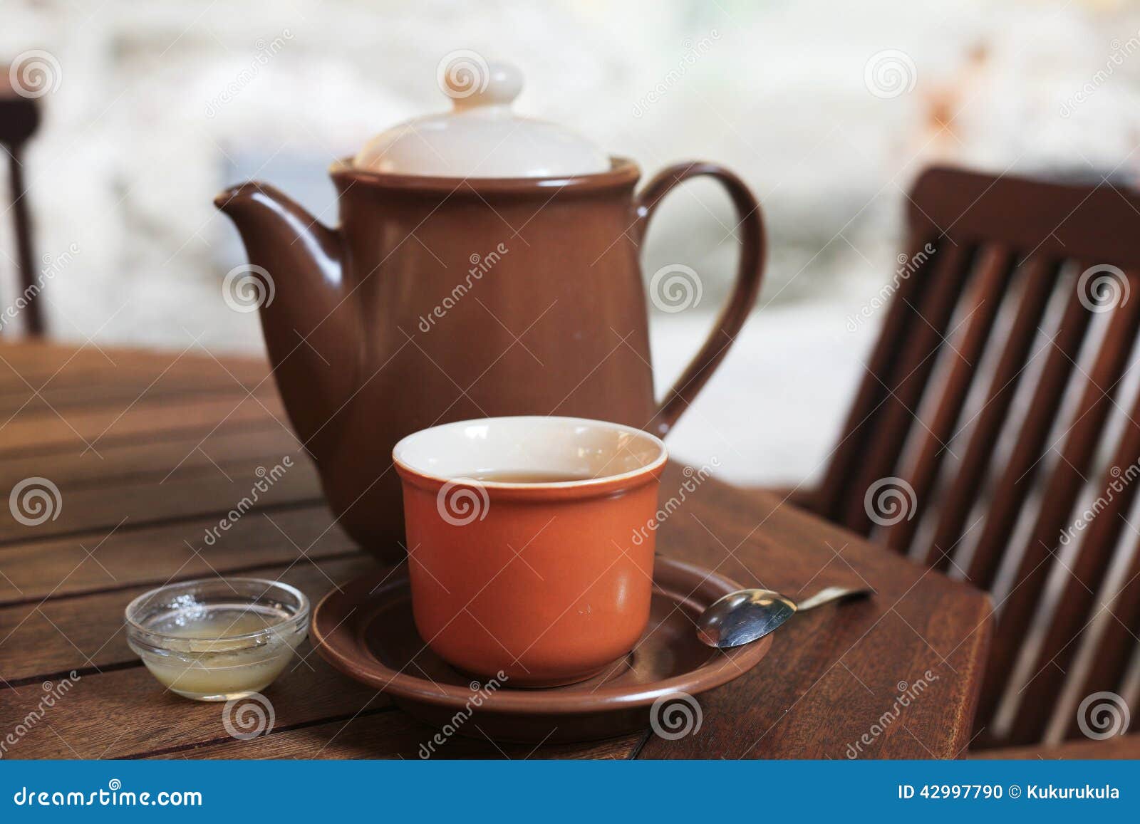 Teapot and Cup of Tea with Honey Stock Photo - Image of dinner ...