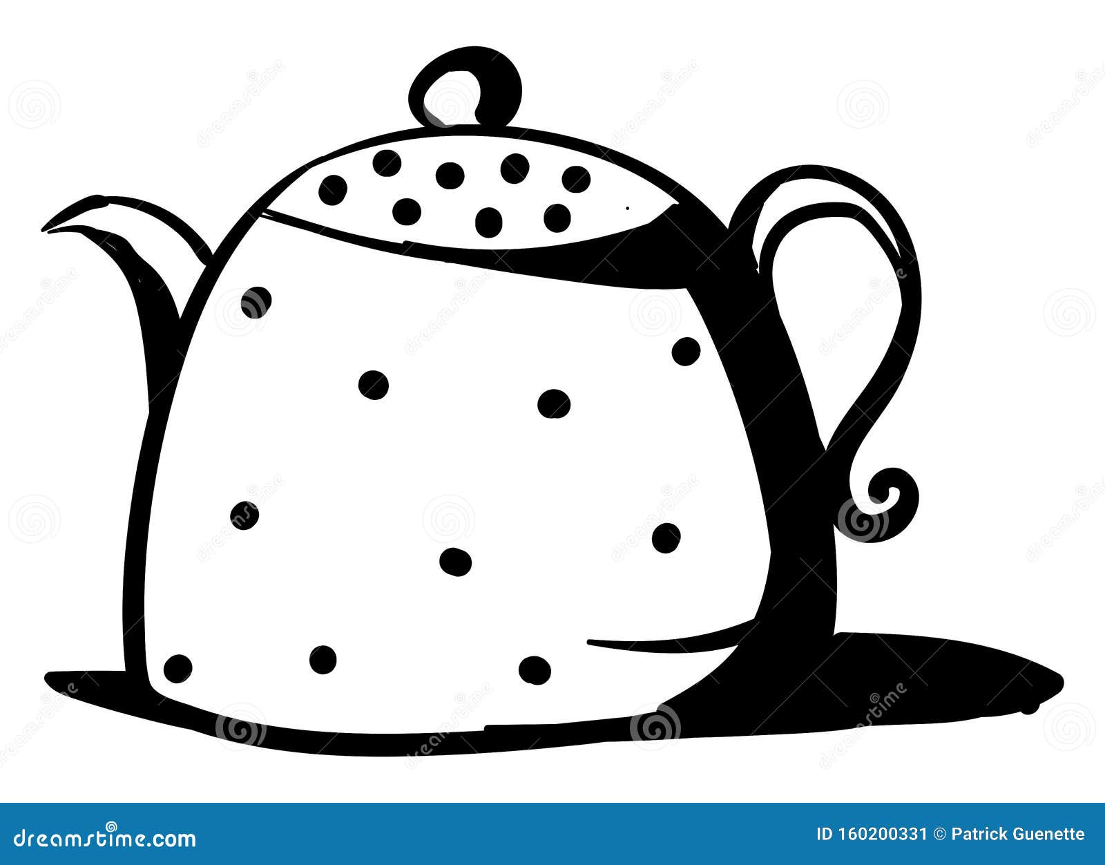 Teapot Drawing, Illustration, Vector Stock Vector - Illustration of ...