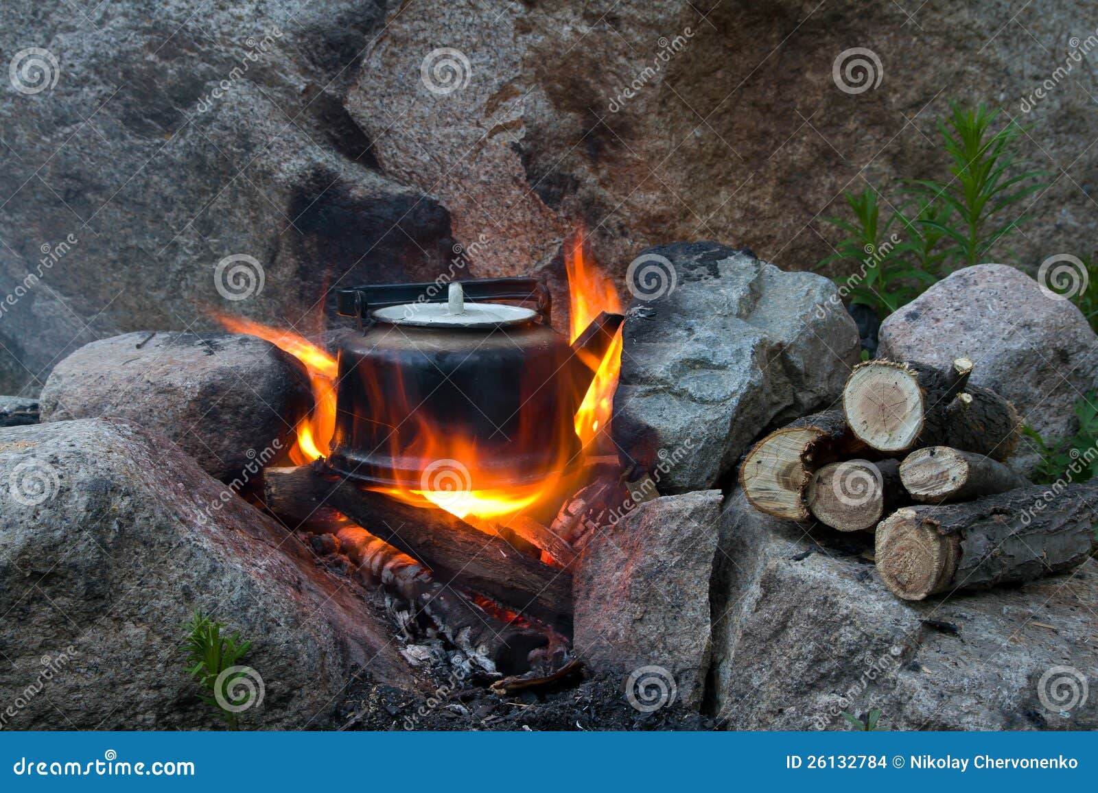 Teapot and fire stock photo. Image of kettle, flame, steel - 26132784