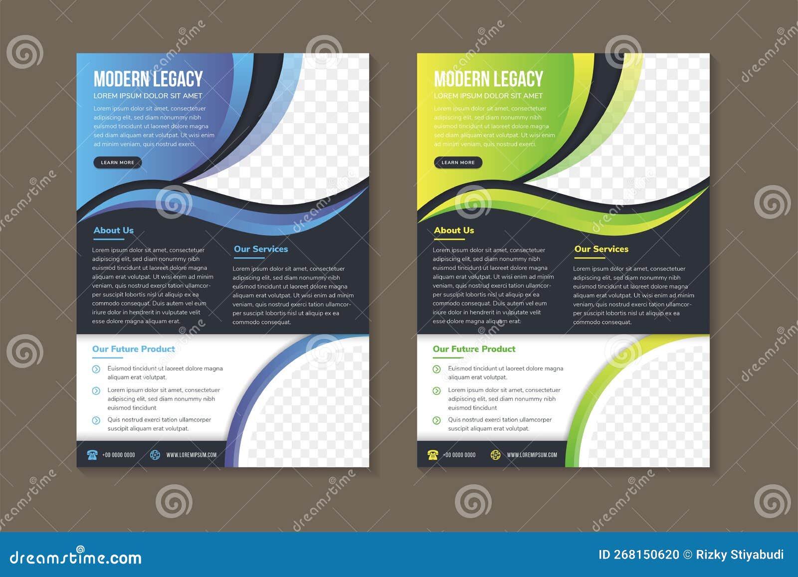 Modern Legacy Flyer Design Template Use Vertical Layout Stock Vector ...