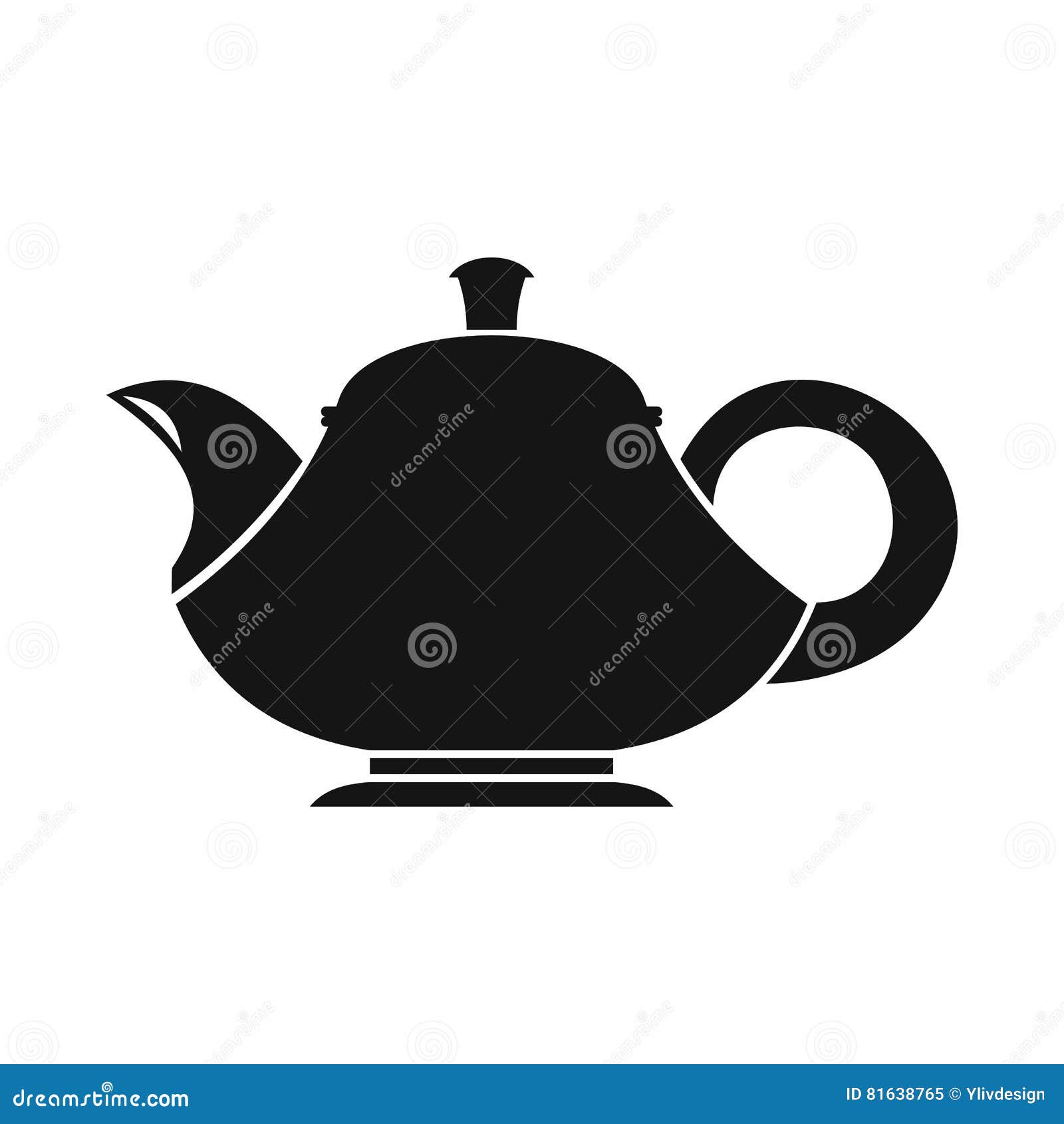 Teapot icon, simple style stock vector. Illustration of crockery - 81638765