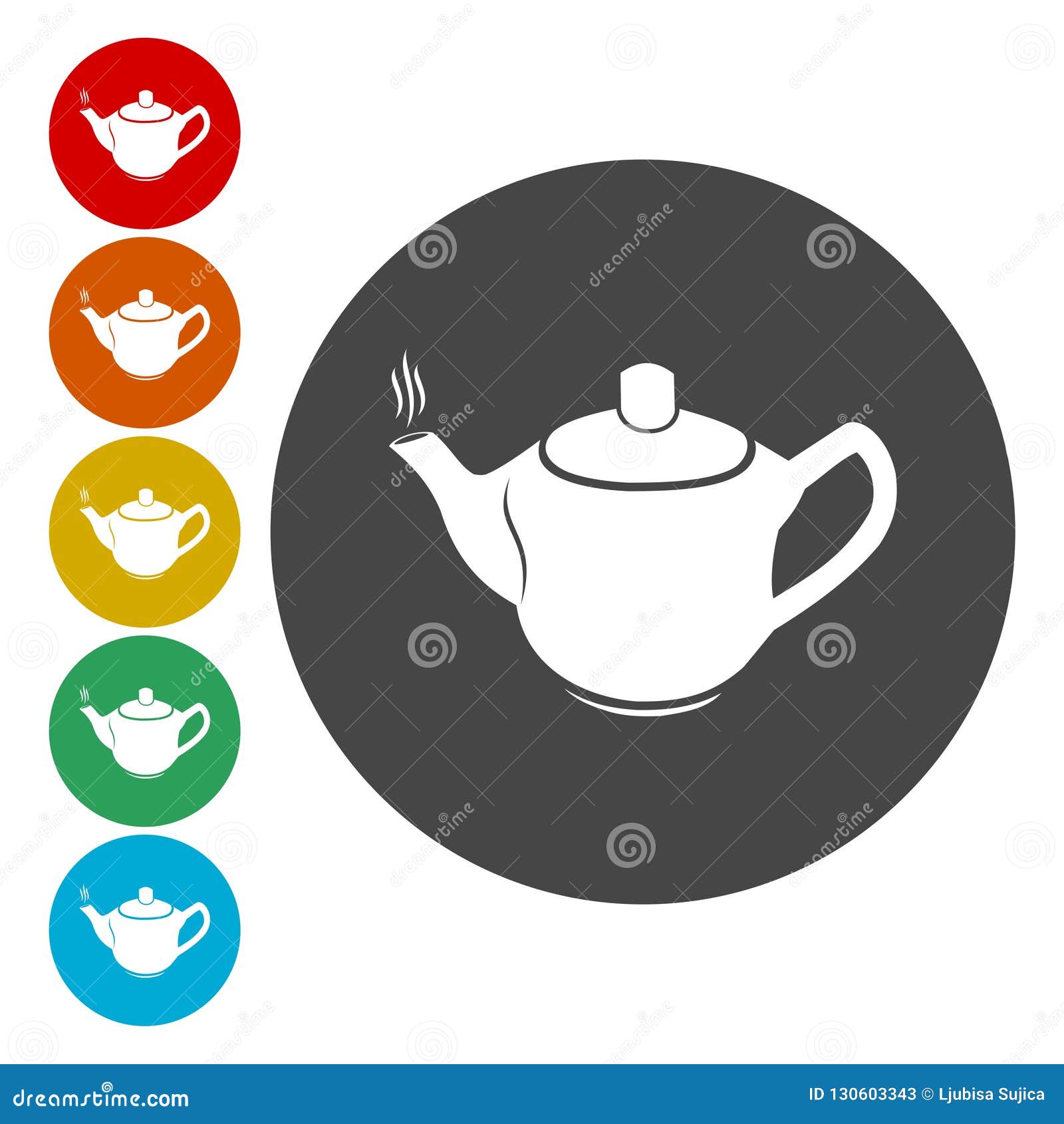 The Teapot Icon. Tea Symbol Stock Vector - Illustration of object, pour ...