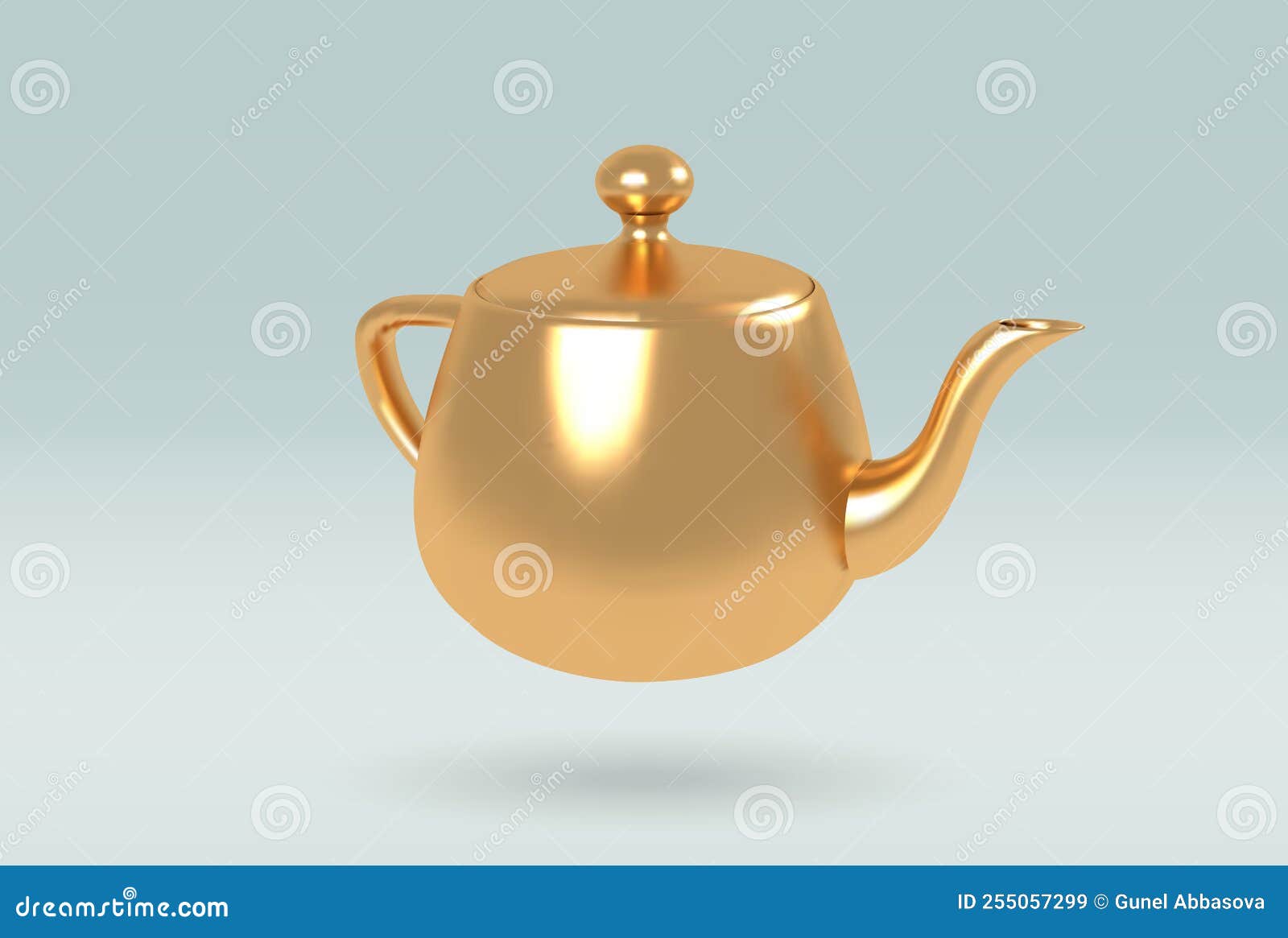 Teapot Isolated 3d Icon. Golden Teapot 3d Illustration Stock Vector ...