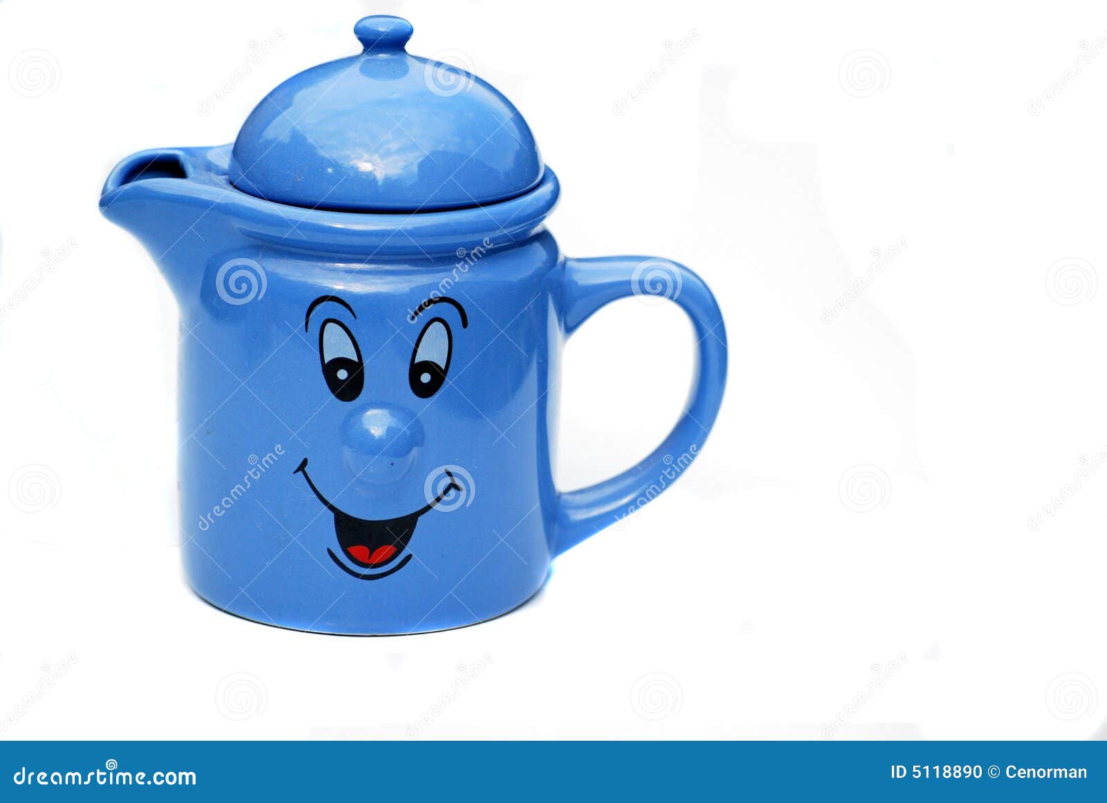 Teapot with a jolly face stock photo. Image of face, picnic - 5118890