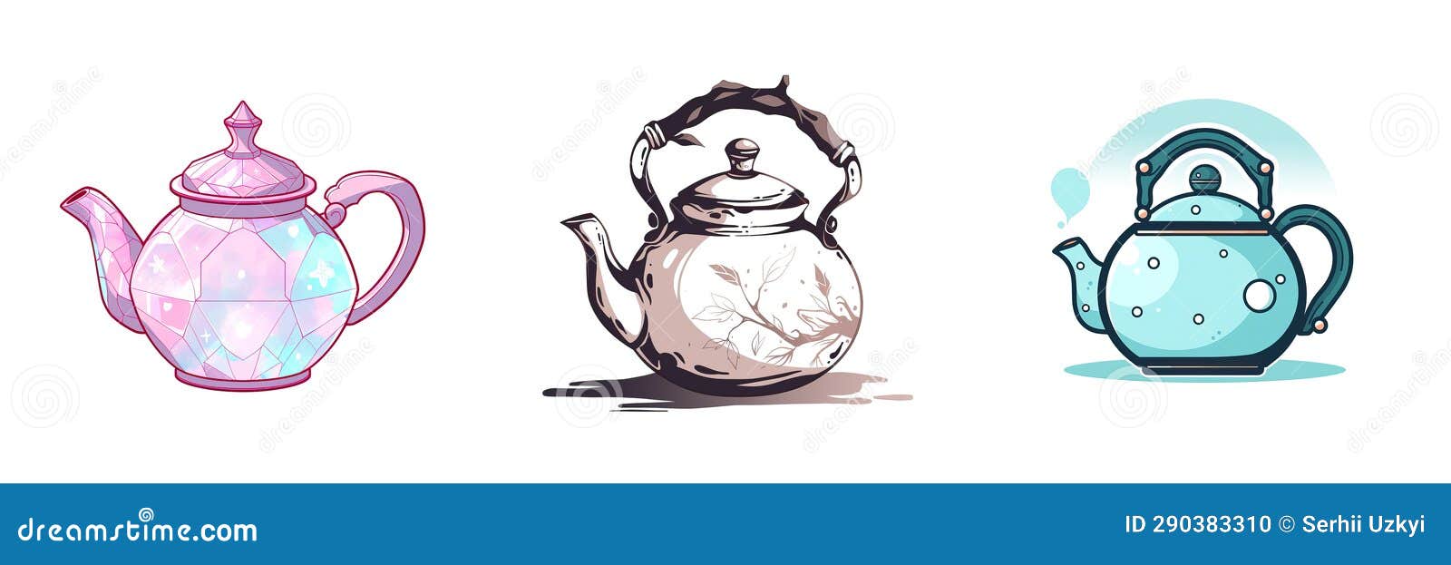 Teapot or Kettle Logo 2D AI Generated Stock Illustration - Illustration ...