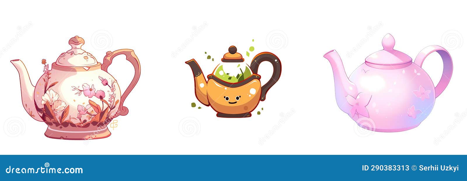 Teapot or Kettle Logo 2D AI Generated Stock Image - Image of brewing ...