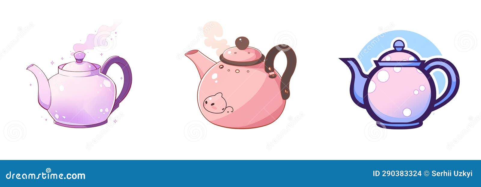 Teapot or Kettle Logo 2D AI Generated Stock Illustration - Illustration ...