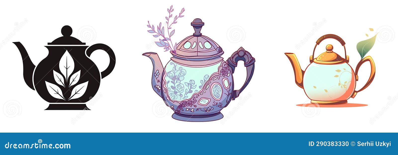 Teapot or Kettle Logo 2D AI Generated Stock Photo - Image of pour, logo ...