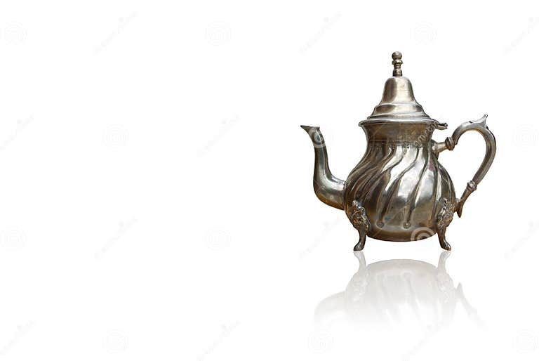 Teapot with Reflection Effect Stock Photo - Image of antique, silver ...