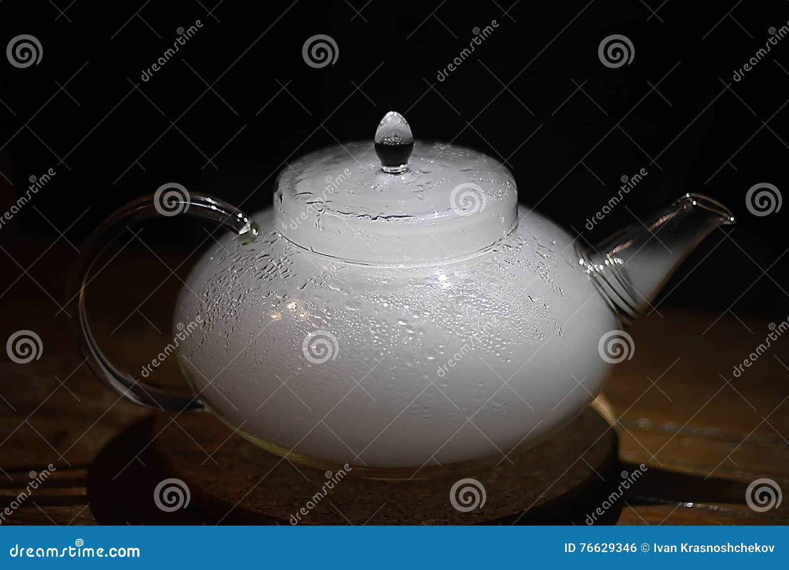 Teapot with smoke. stock photo. Image of water, smoke - 76629346