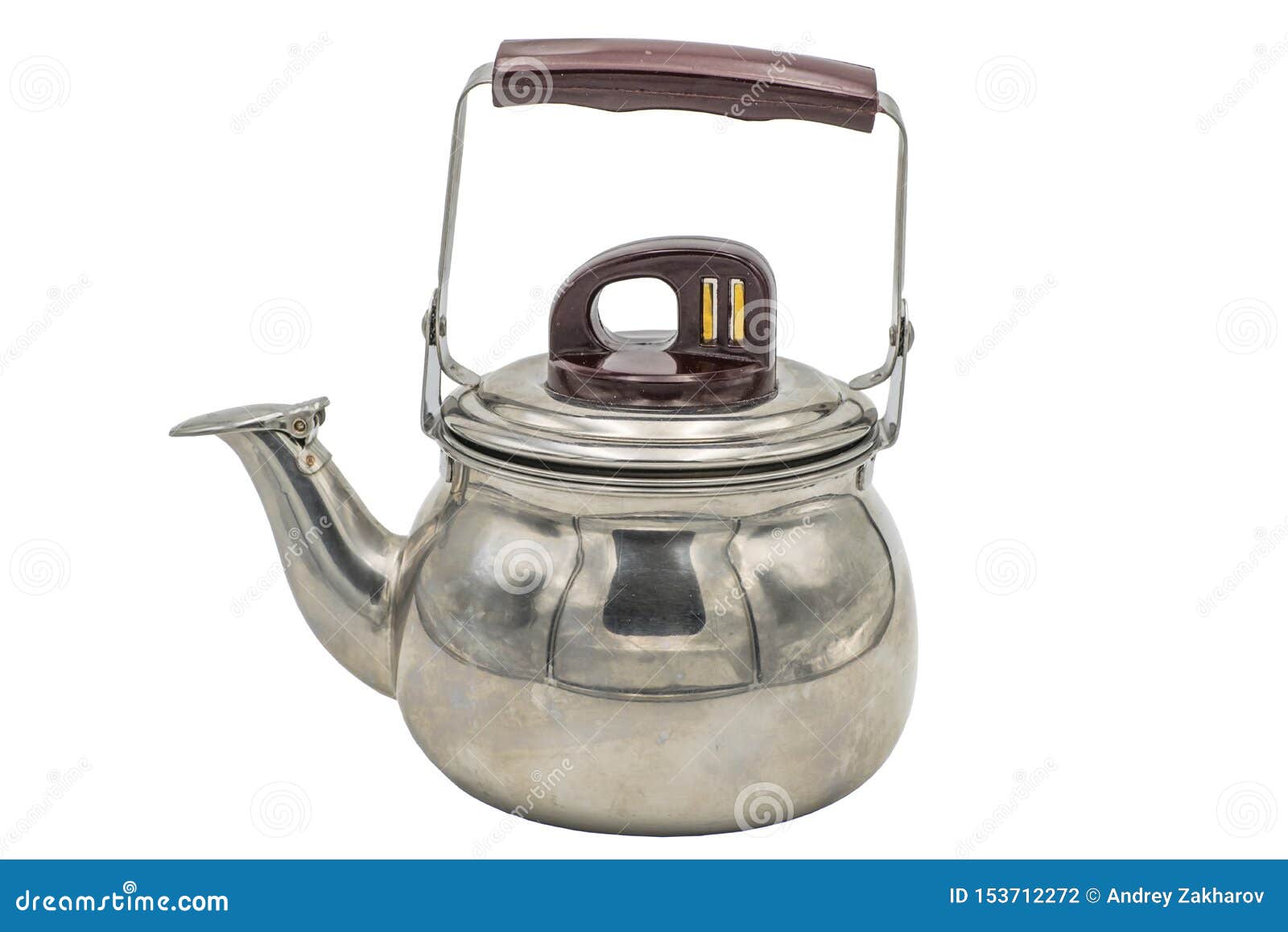 Teapot Stainless Steel Strainer for Tea Leaves. Isolate on White ...