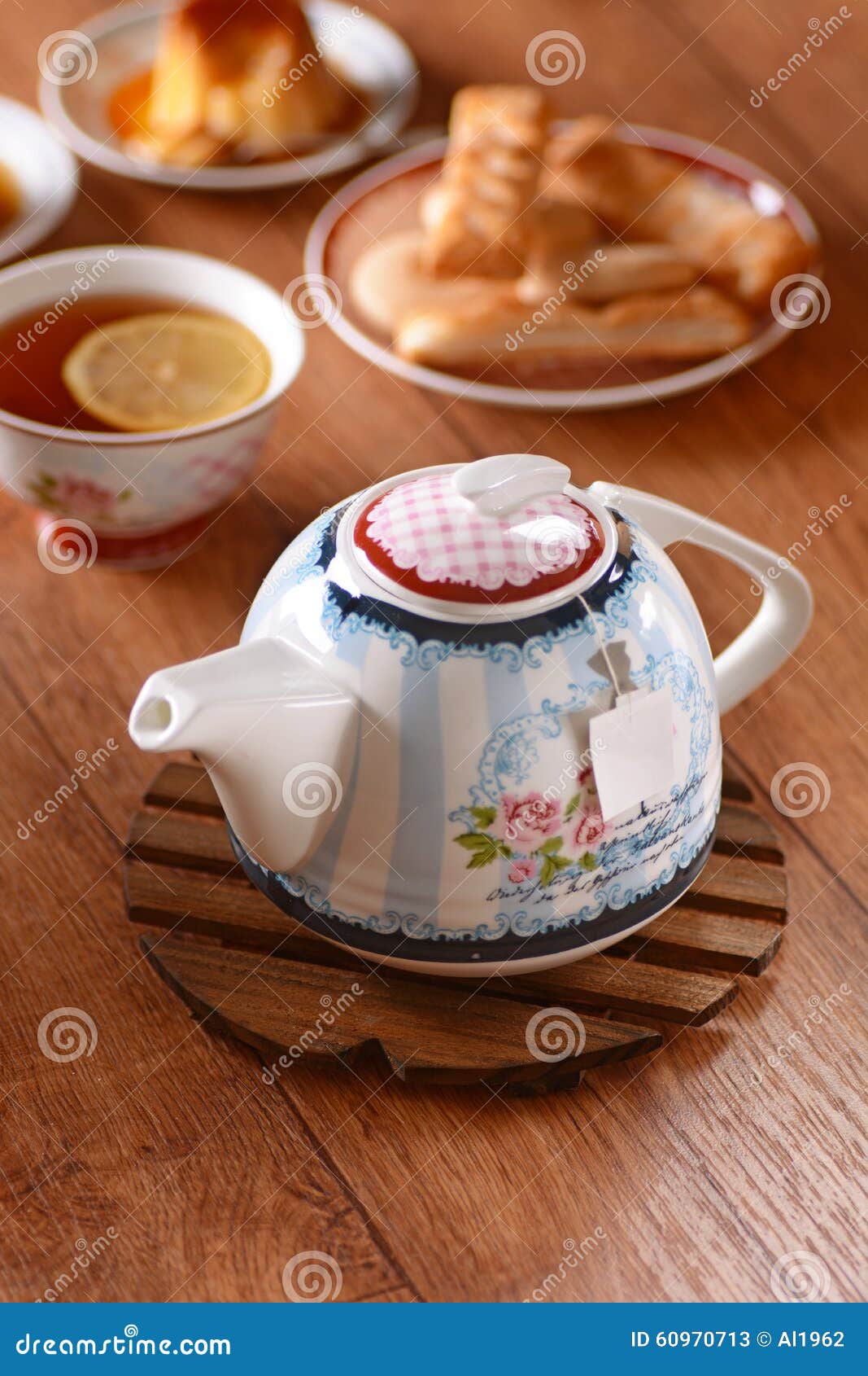 The teapot on the table stock image. Image of healthy - 60970713