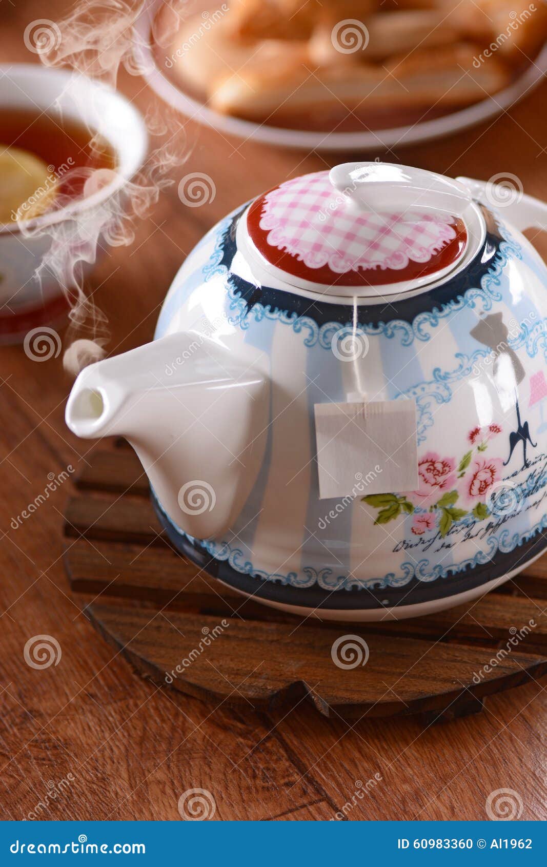 The teapot on the table stock photo. Image of beverage - 60983360