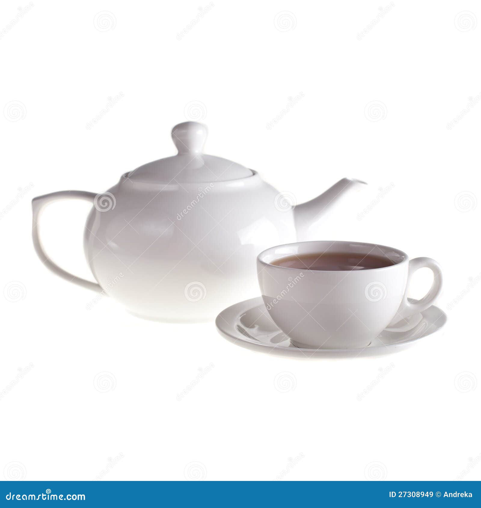 Teapot and tea cup stock image. Image of service, dinner - 27308949