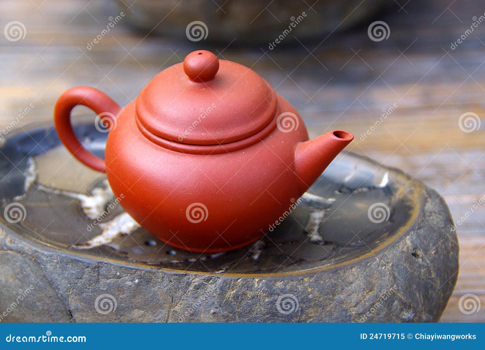 Teapot and Tea stone Plate stock image. Image of plate - 24719715