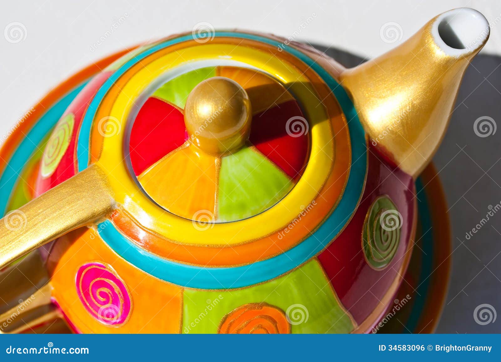Teapot stock photo. Image of bright, colourful, object - 34583096