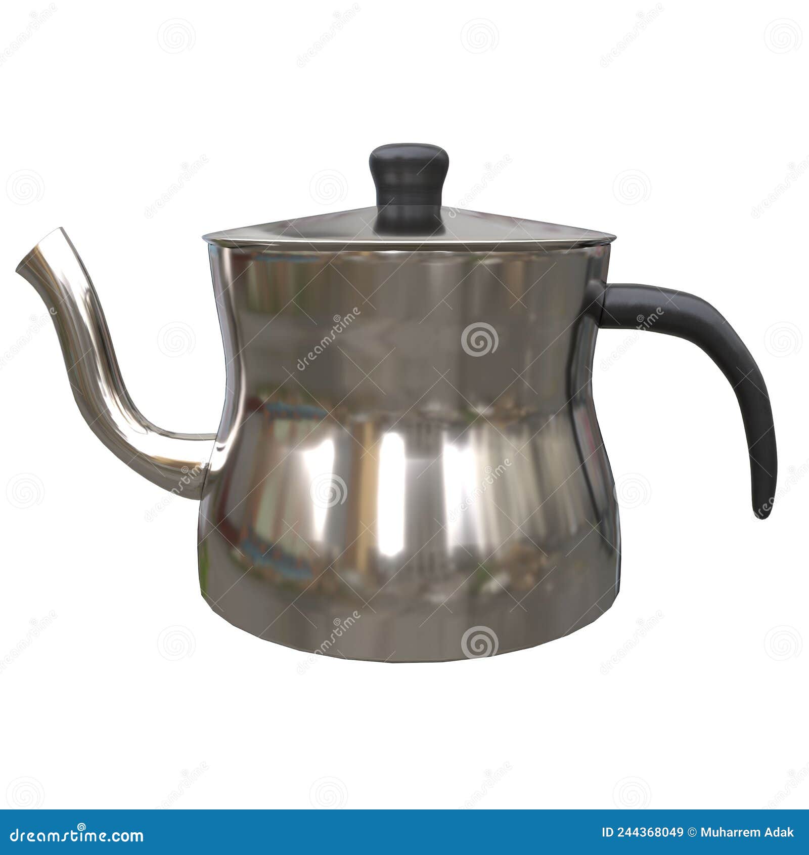 Teapot Object Isolated on White Stock Illustration - Illustration of ...